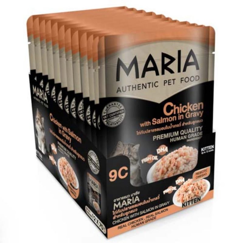 Maria Chicken with Salmon in Gravy thức ăn cao cấp cho mèo