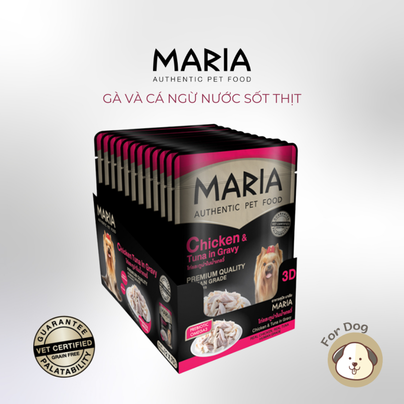 Maria Chicken and Tuna in Gravy thức ăn mềm dành cho chó