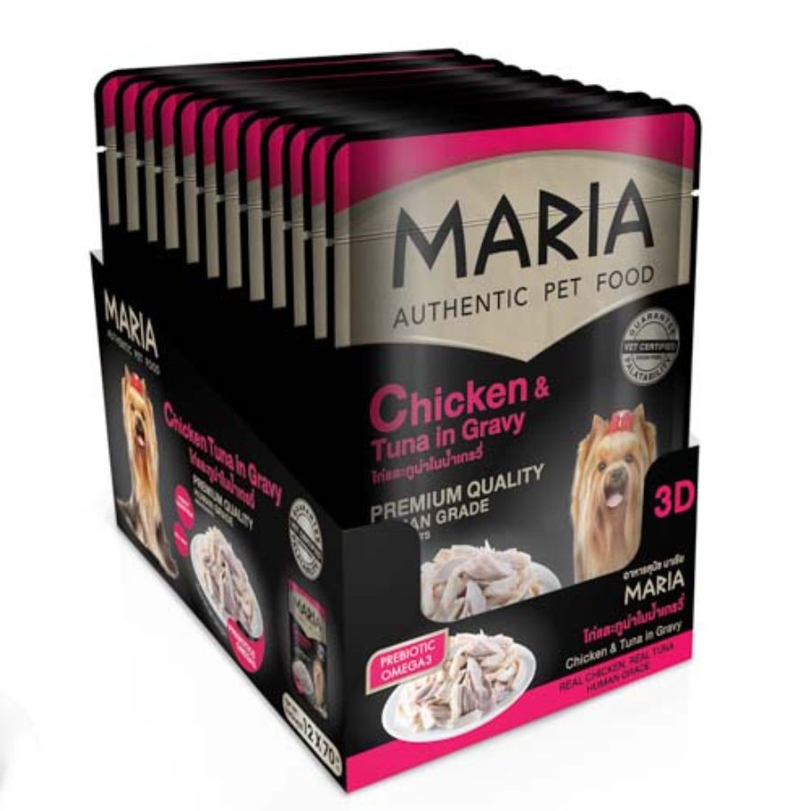 Maria Chicken and Tuna in Gravy thức ăn mềm dành cho chó