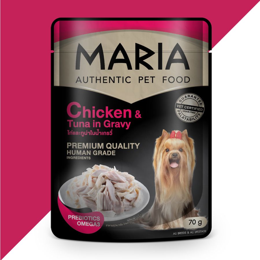 Maria Chicken and Tuna in Gravy thức ăn mềm dành cho chó