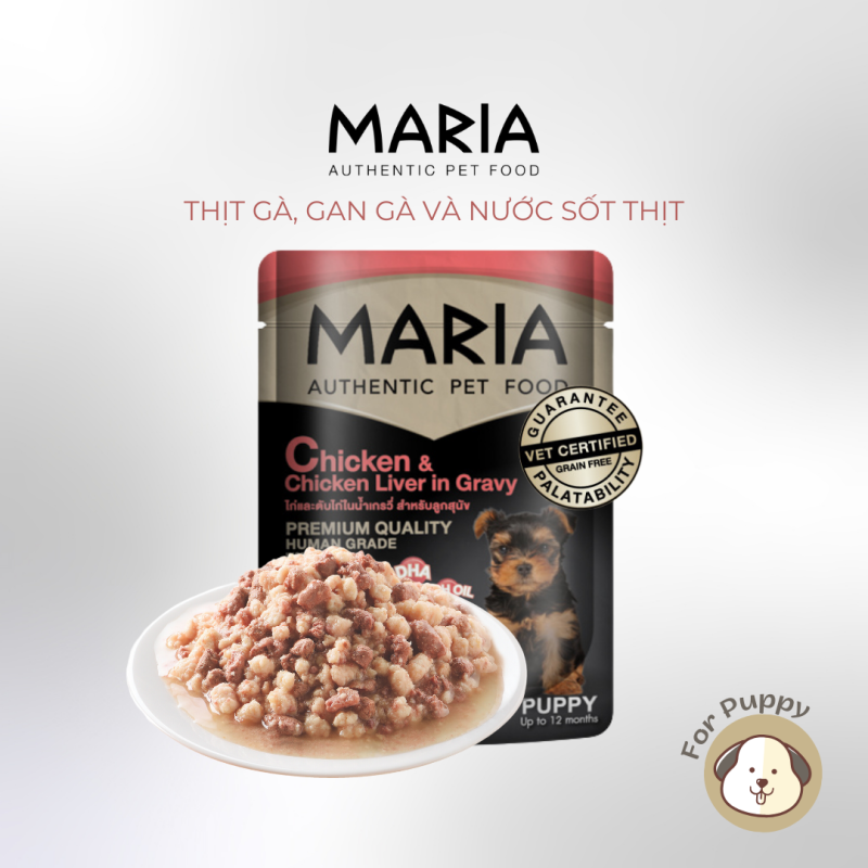 MARIA CHICKEN AND CHICKEN LIVER IN GRAVY - Thức ăn cho Chó