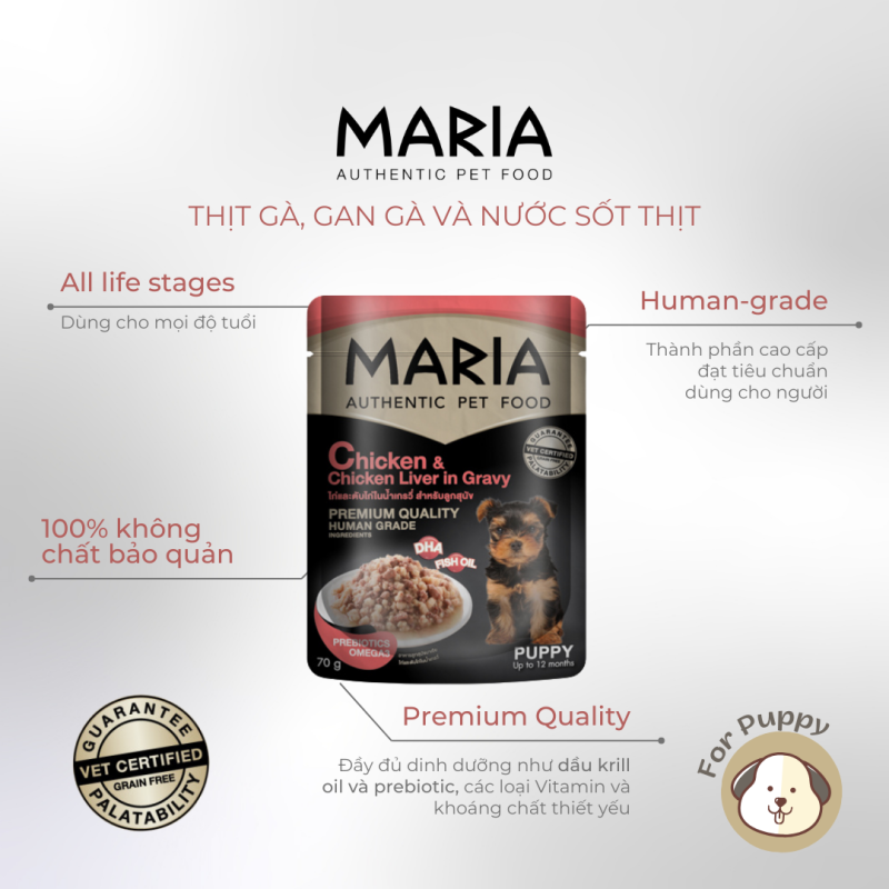MARIA CHICKEN AND CHICKEN LIVER IN GRAVY - Thức ăn cho Chó